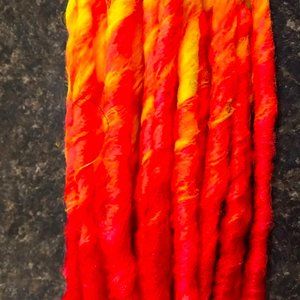 Damnation Hair | Hair | 25 Fire Flame Dreads Dreadlock Hair Extensions ...